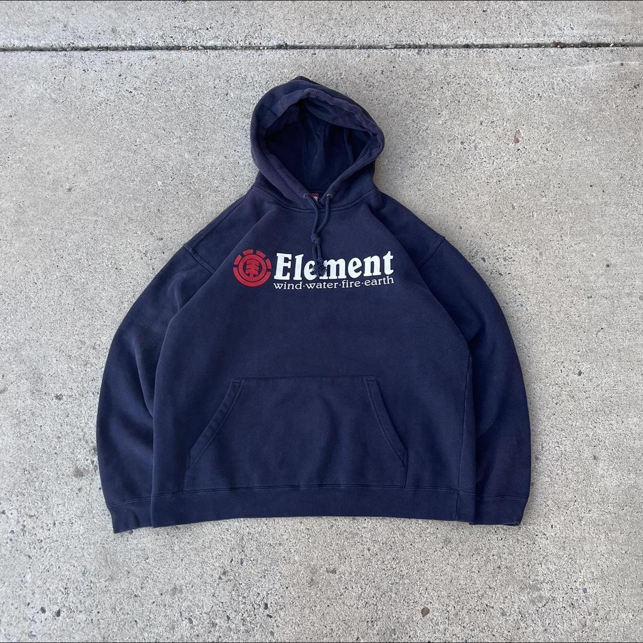 Vintage Navy Blue Element Skate Hoodie. This hoodie... - Depop