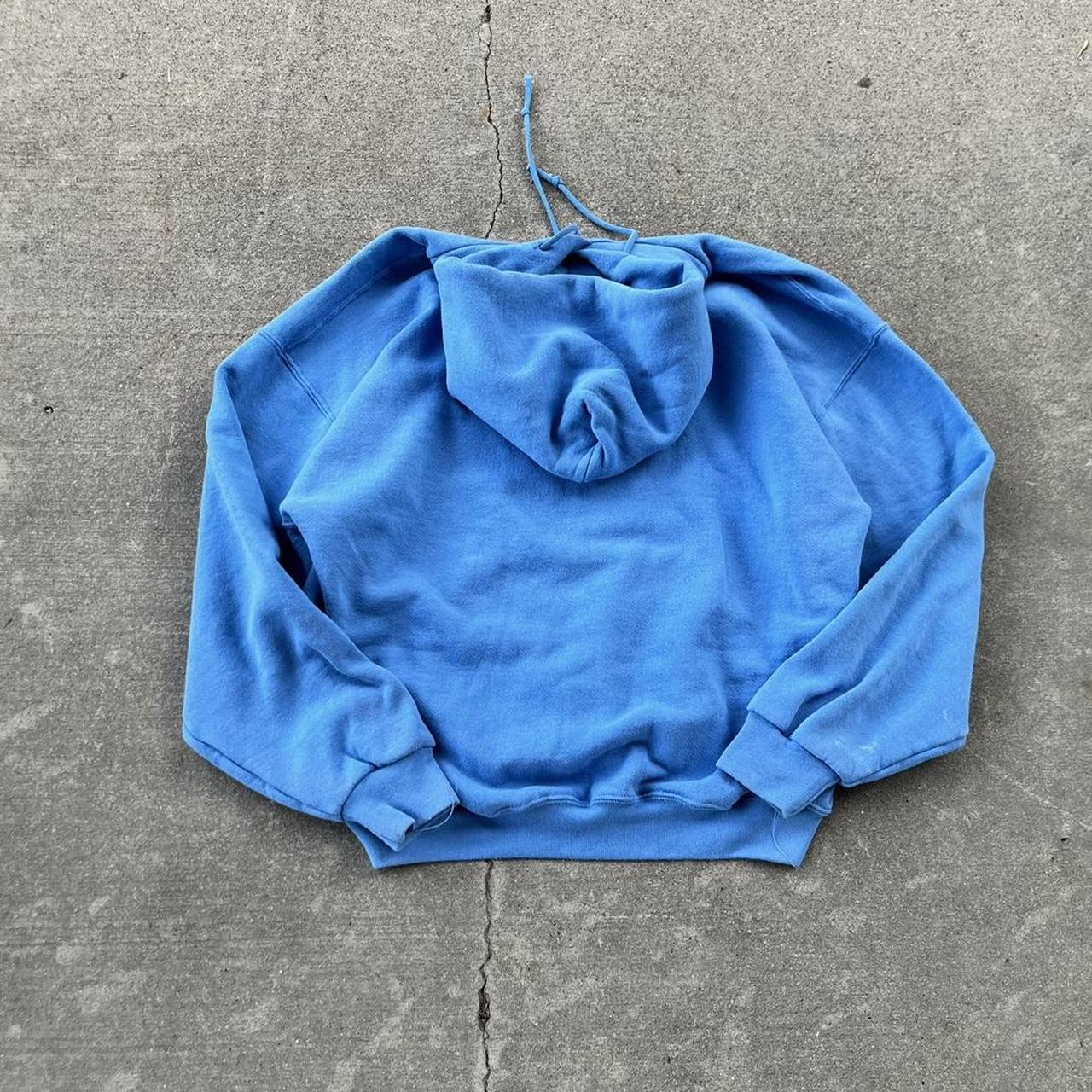Baby Blue 2000's Russel Athletic Blank Hoodie.... - Depop