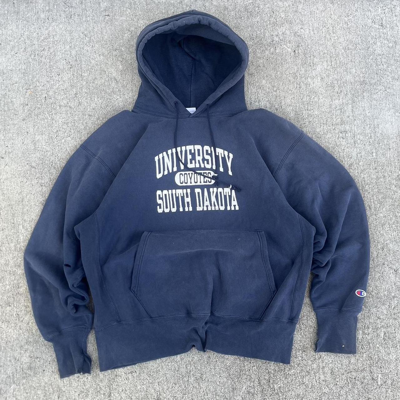 Faded and Distressed Early 2000s Champion Reverse... - Depop