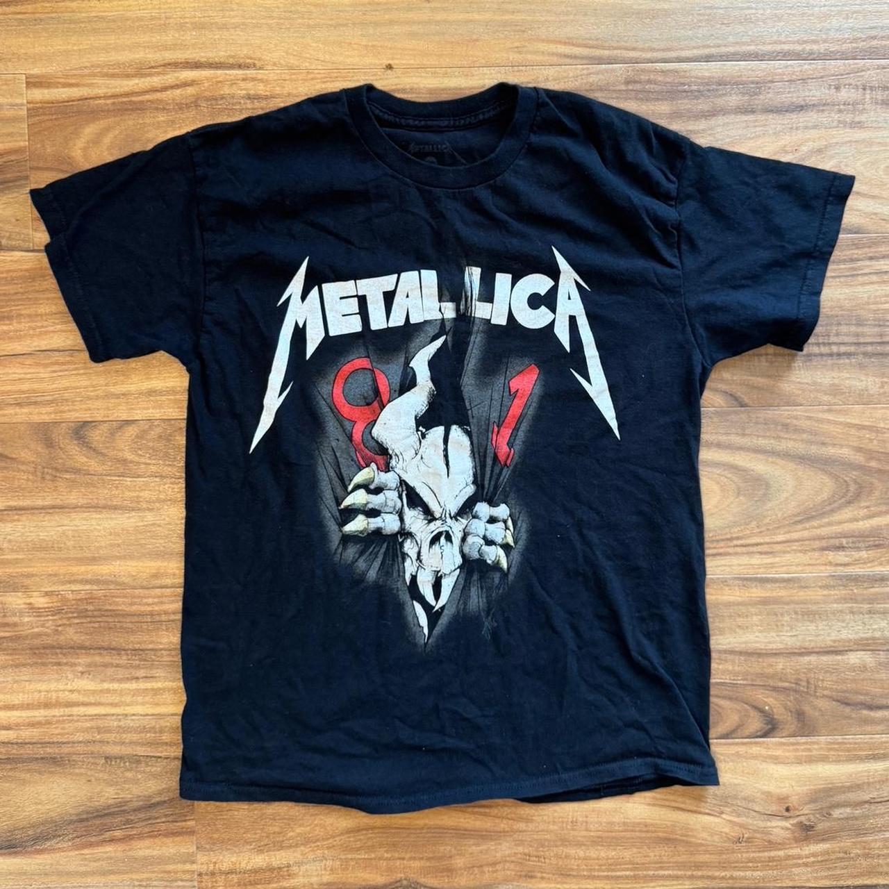 Metallica 91 tour retro black band tee men’s medium.... | Depop