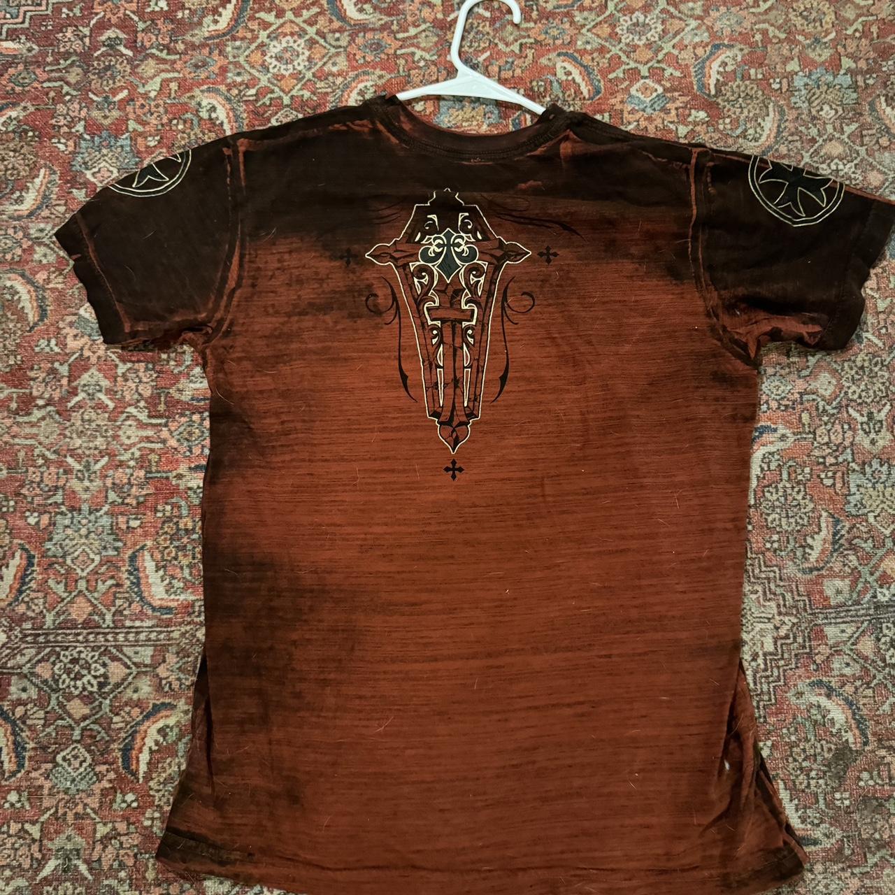 RED AFFLICTION TEE SHIRT 🔥 Size small No flaws Dm me... - Depop