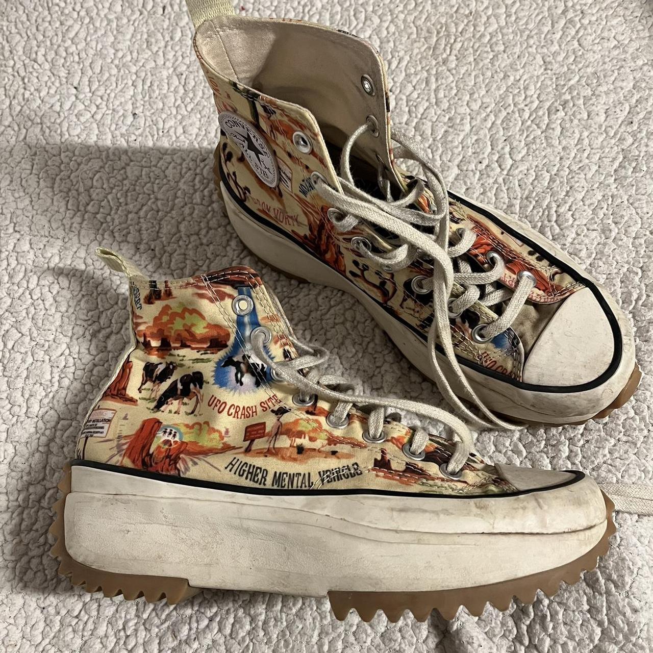 High top chunky converse platform trainers Good... - Depop