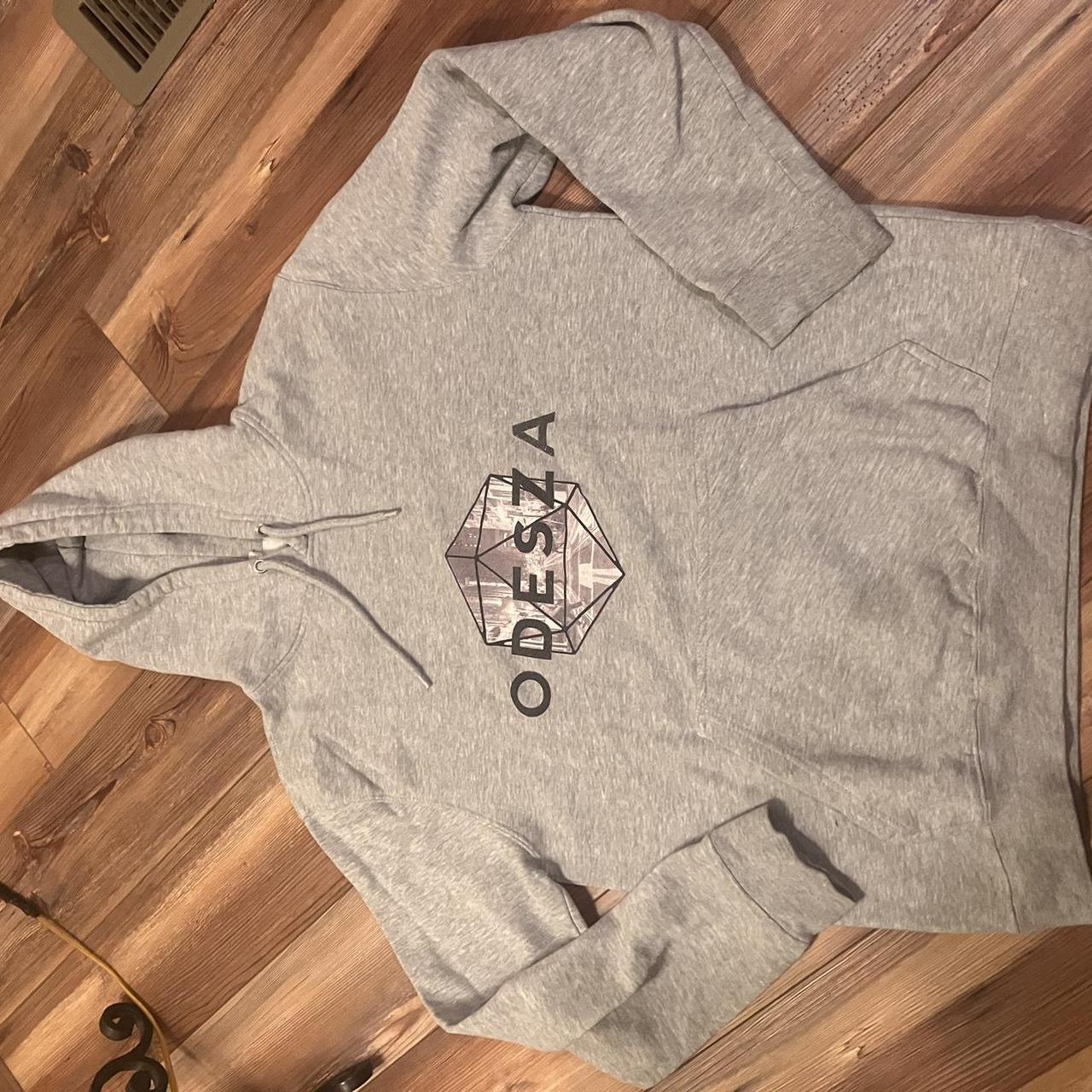 Size XL odesza hoodie gray. Has been worn often but... | Depop