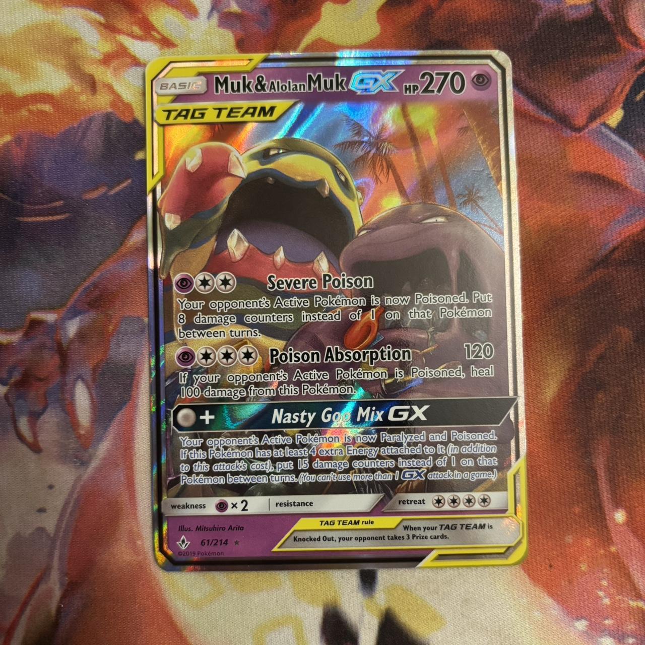 Tag Team Muk & Alolan Muk GX Ultra Holo Rare Sun &... - Depop