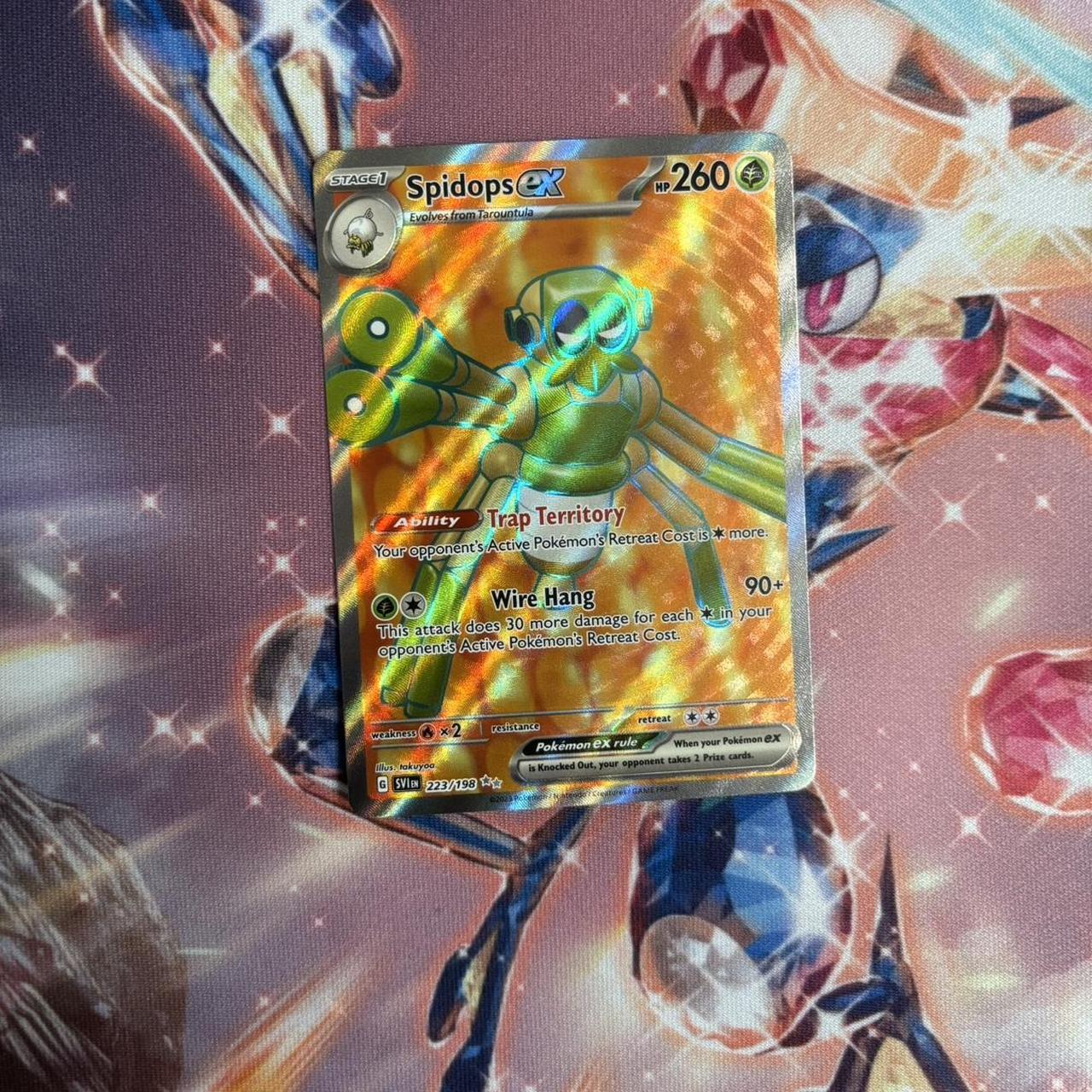 Full Art Spidops EX Ultra Holo Rare Scarlet and... | Depop