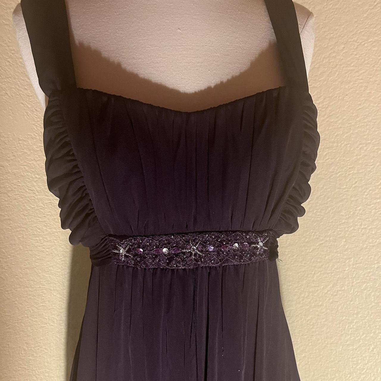 y2k prom/hoco dress. dark purple color with seashell... - Depop