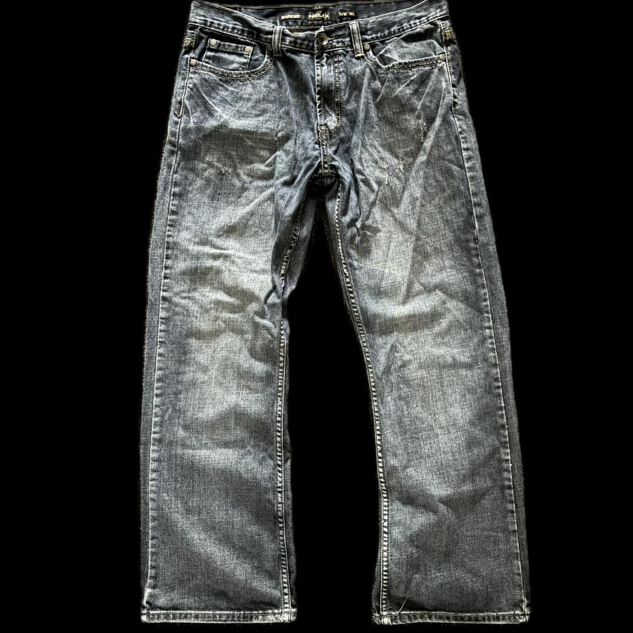 Helix Dark Blue Jeans 34W 30L Relaxed Boot Crazy... - Depop