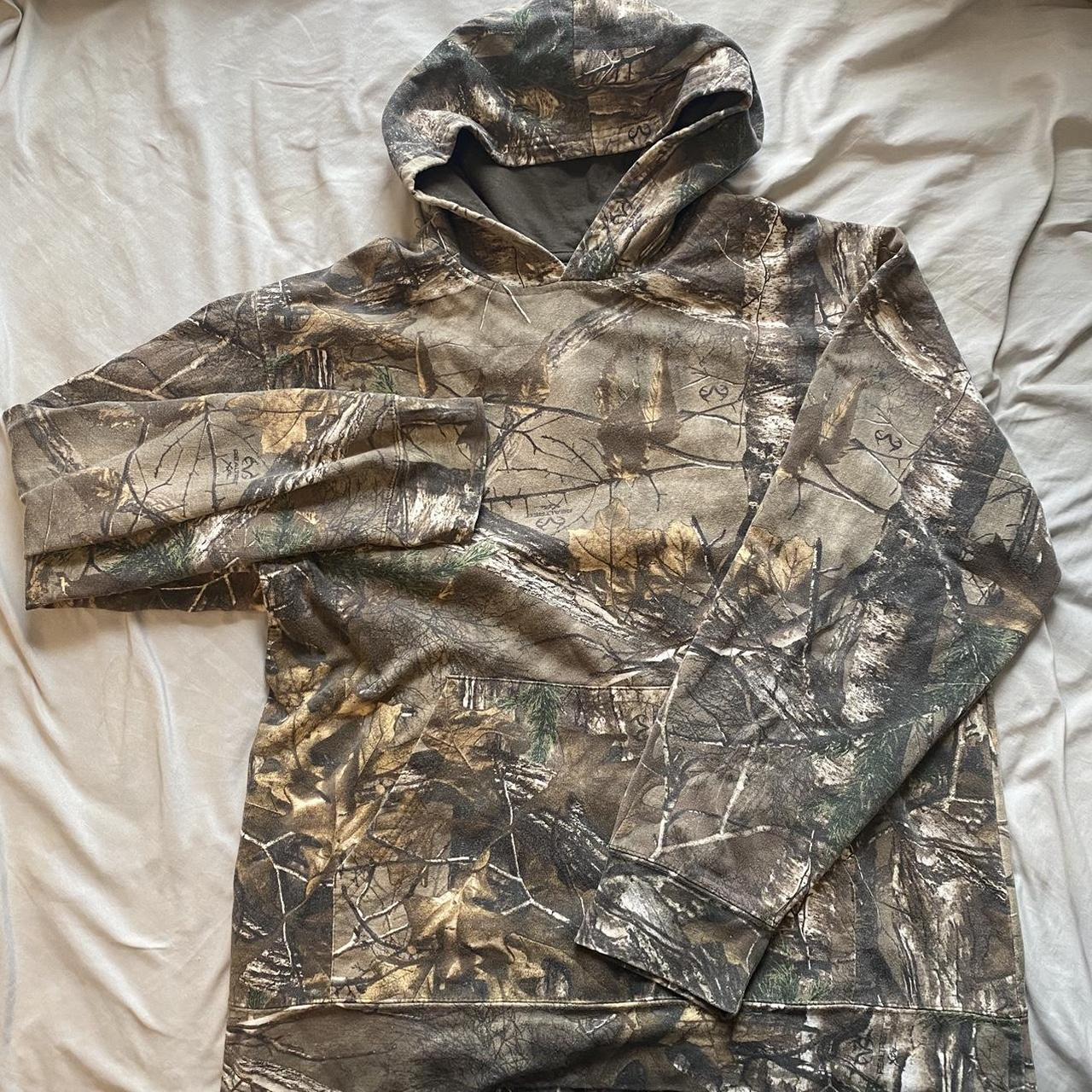 Vintage Camo Hoodie Nice Fading L ️ - Depop