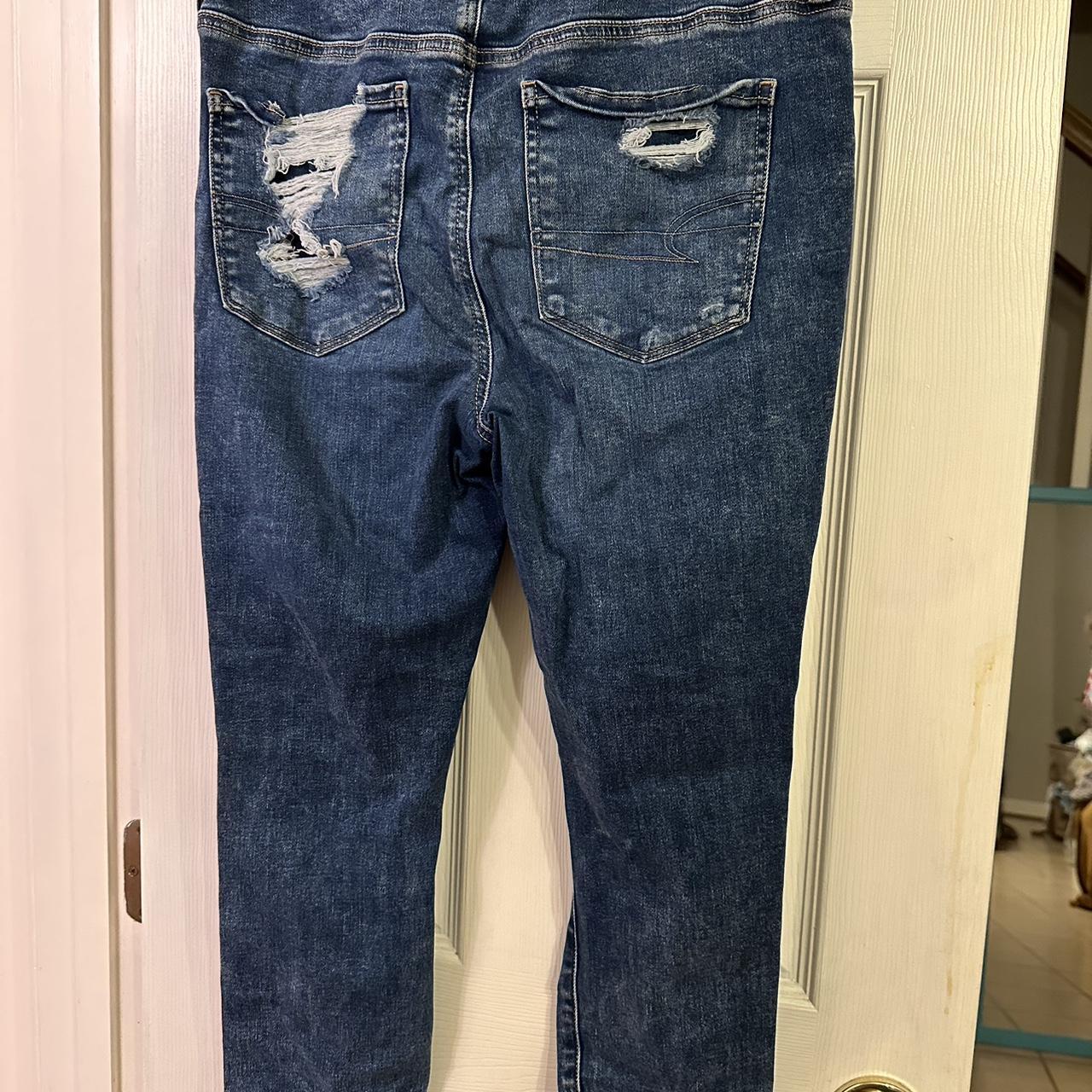dark blue ripped jeans - Depop
