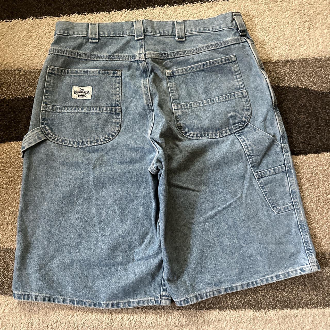 Clean Lee Dungaree Carpenter Jorts 34 x 11 1/2”... - Depop