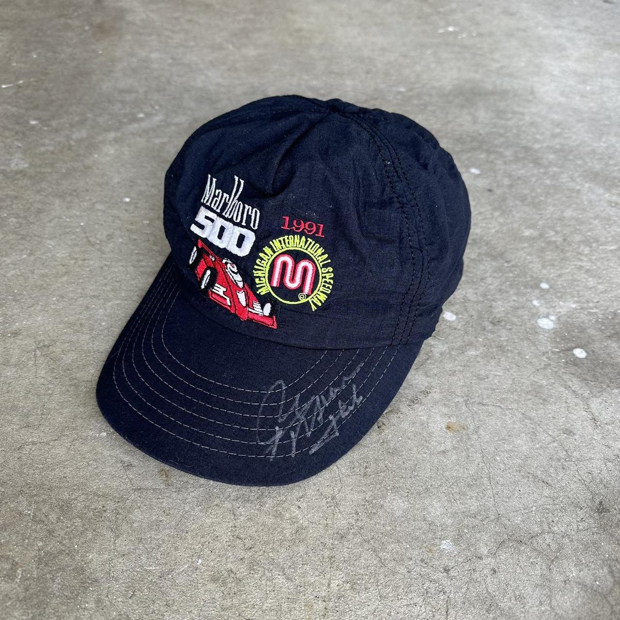 Marlboro 500 1991 signed racing hat Adjustable... - Depop