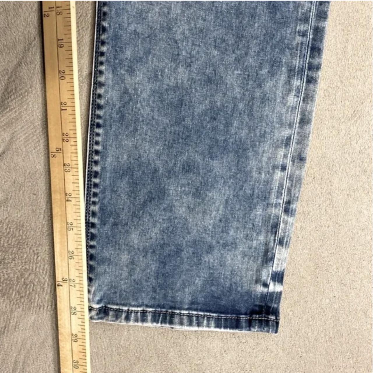 Express Blake Loose Fit Straight Leg Washed Blue... - Depop