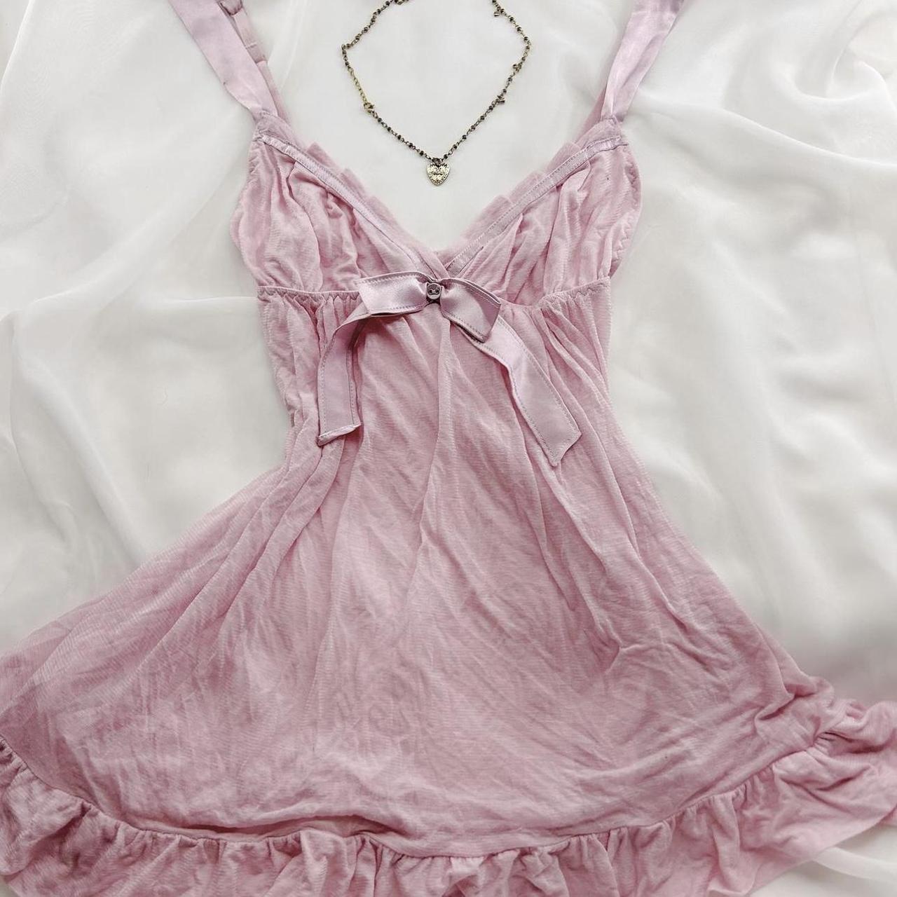Victoria’s Secret baby pink night set, sheer and... - Depop