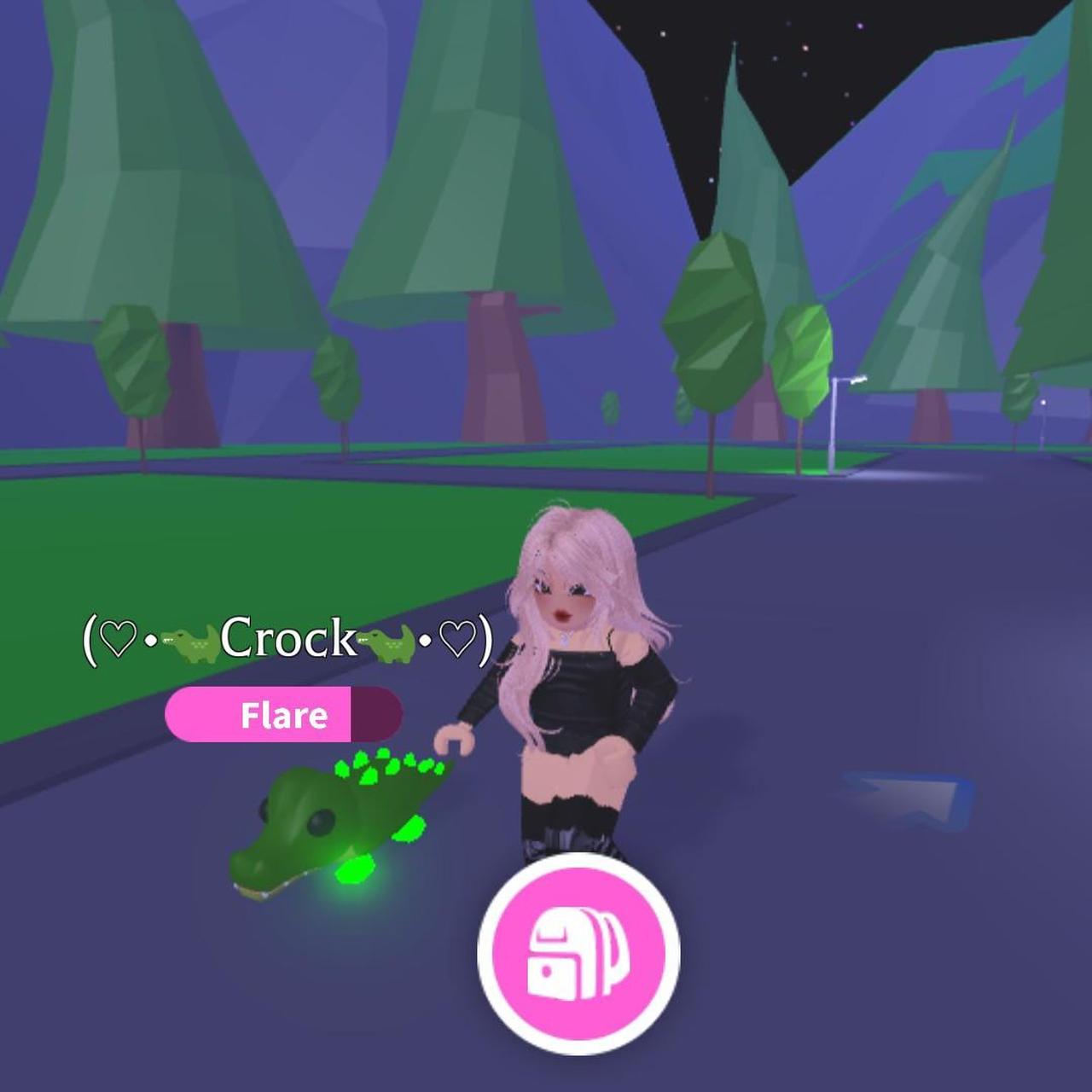 neon crocodile adopt me!! same day trading... - Depop