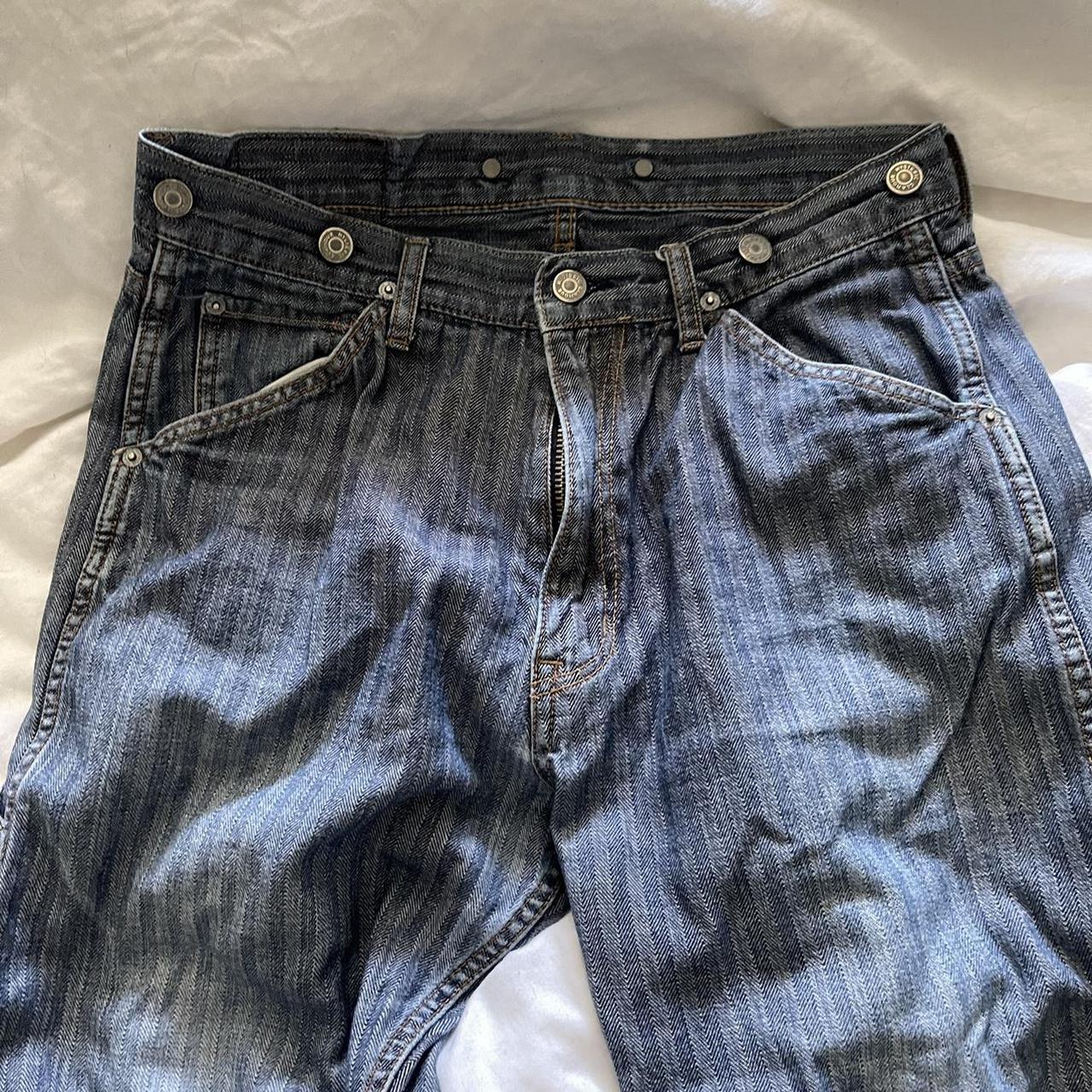 vintage hysteric glamour pinstripe jeans they r... - Depop