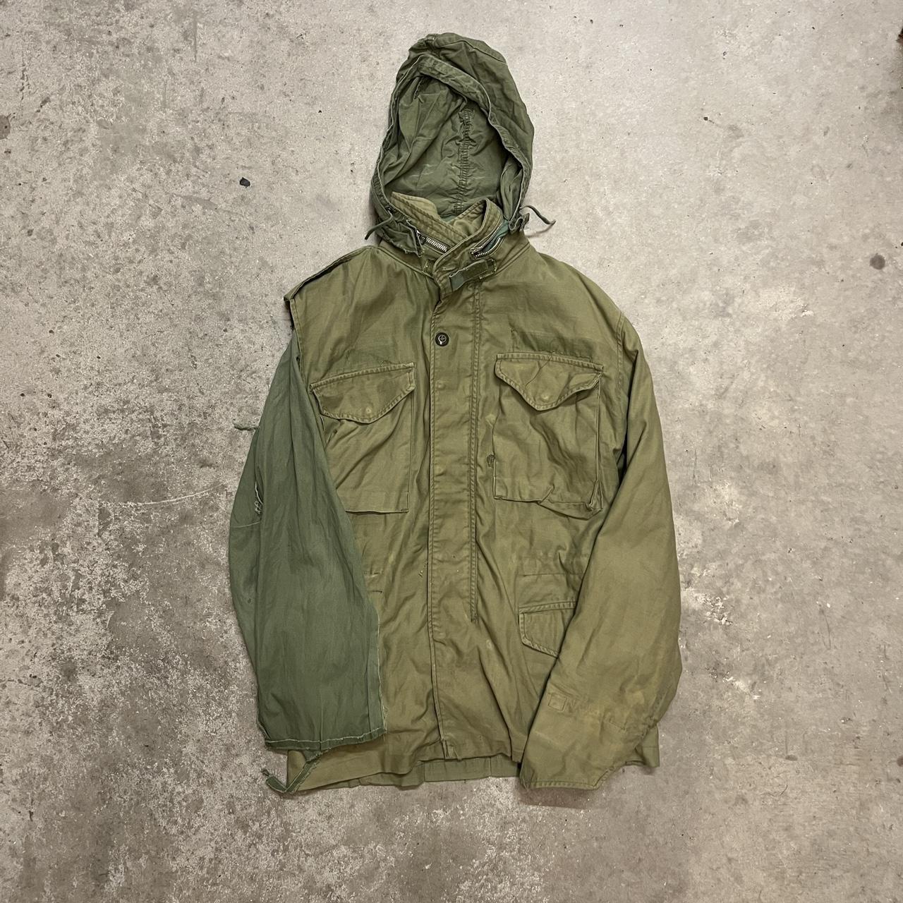 Trashed Vietnam era US Army M65 jacket with Scovil... - Depop