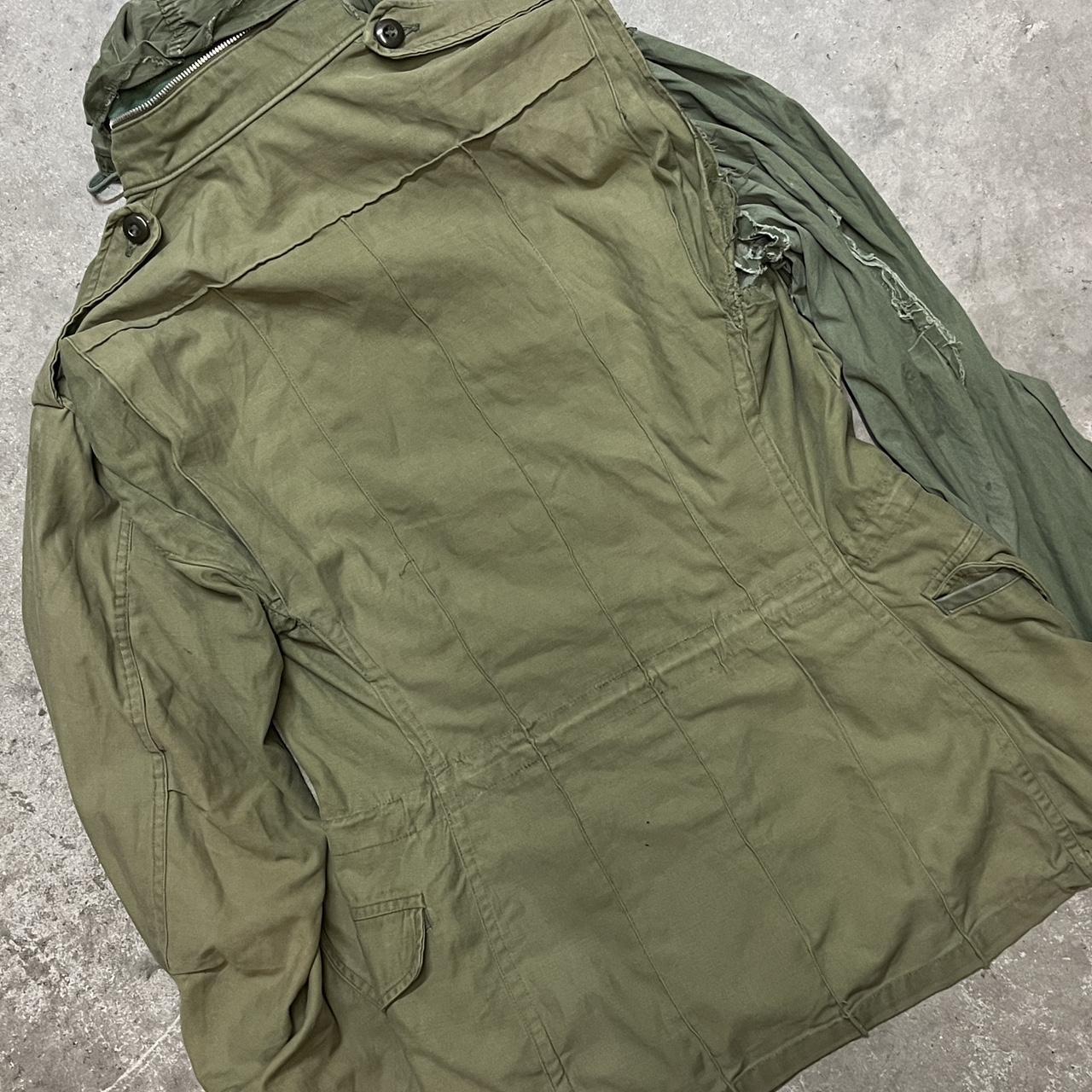 Trashed Vietnam era US Army M65 jacket with Scovil... - Depop