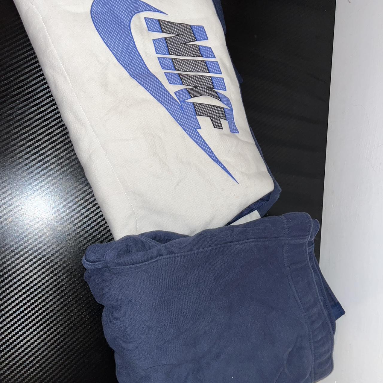 Blue and white (RARE) Nike hybrid tracksuit... - Depop