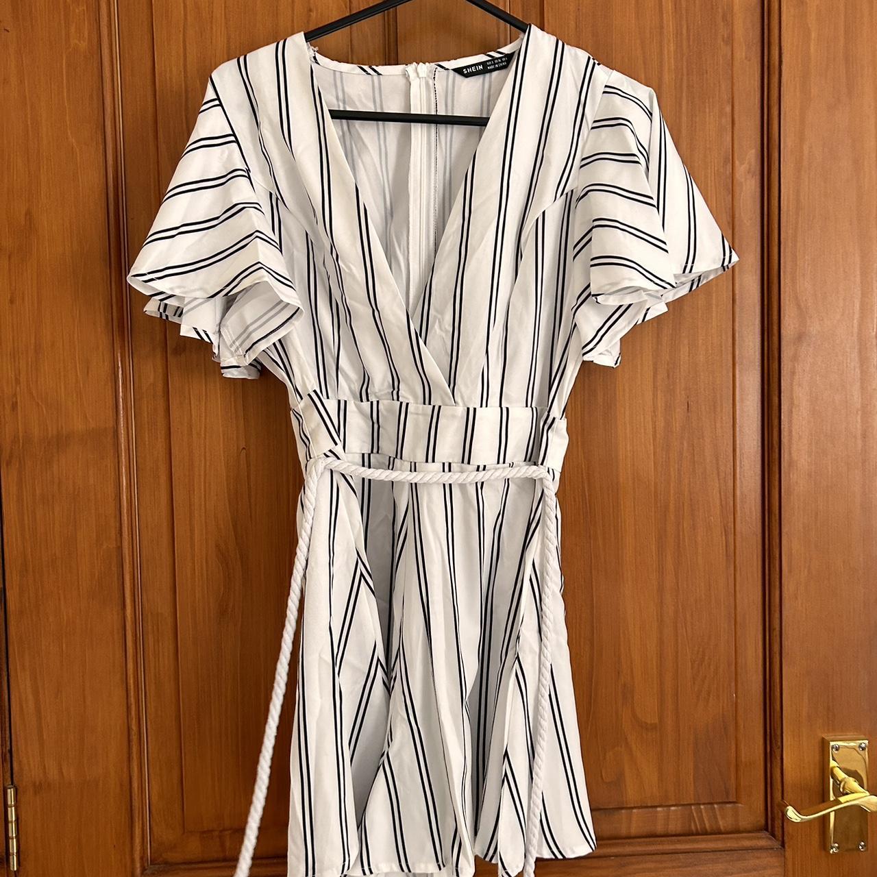 Shein romper , super light with rope belt love this... - Depop