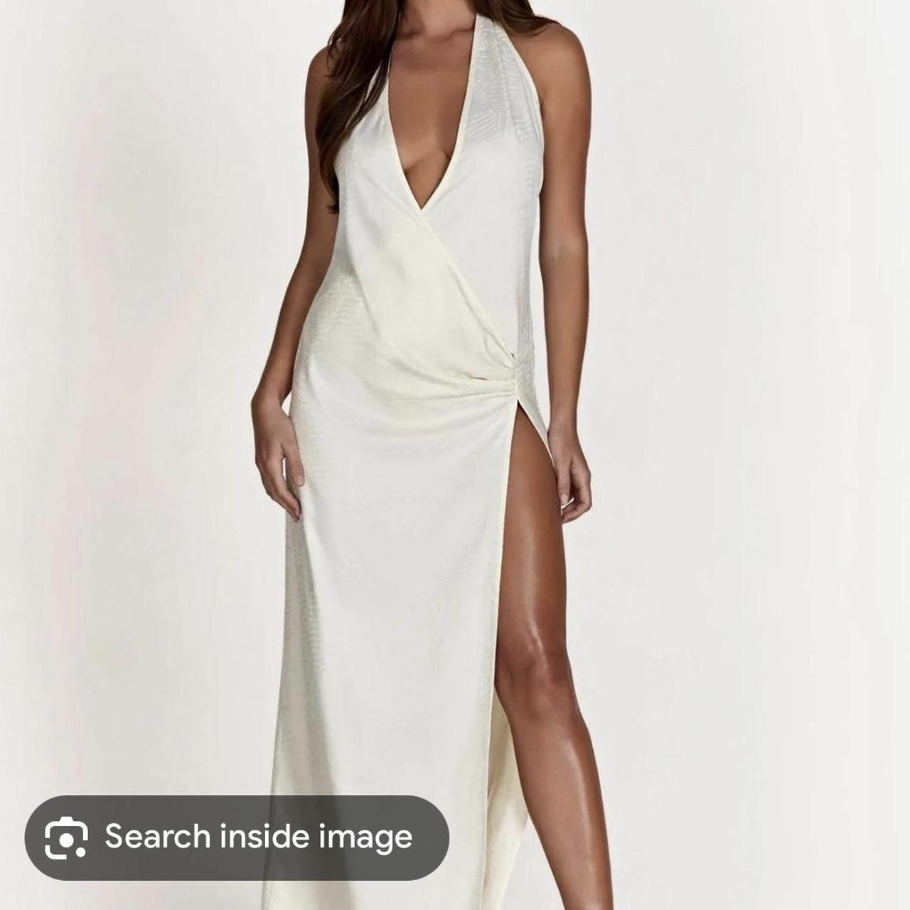 Meshki white maxi dress - worn twice - in great... - Depop