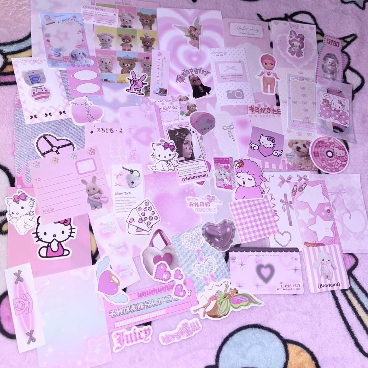 ୭ 🧷 ˚. ᵎᵎ 🎀 cute pink stationery set includes :... | Depop