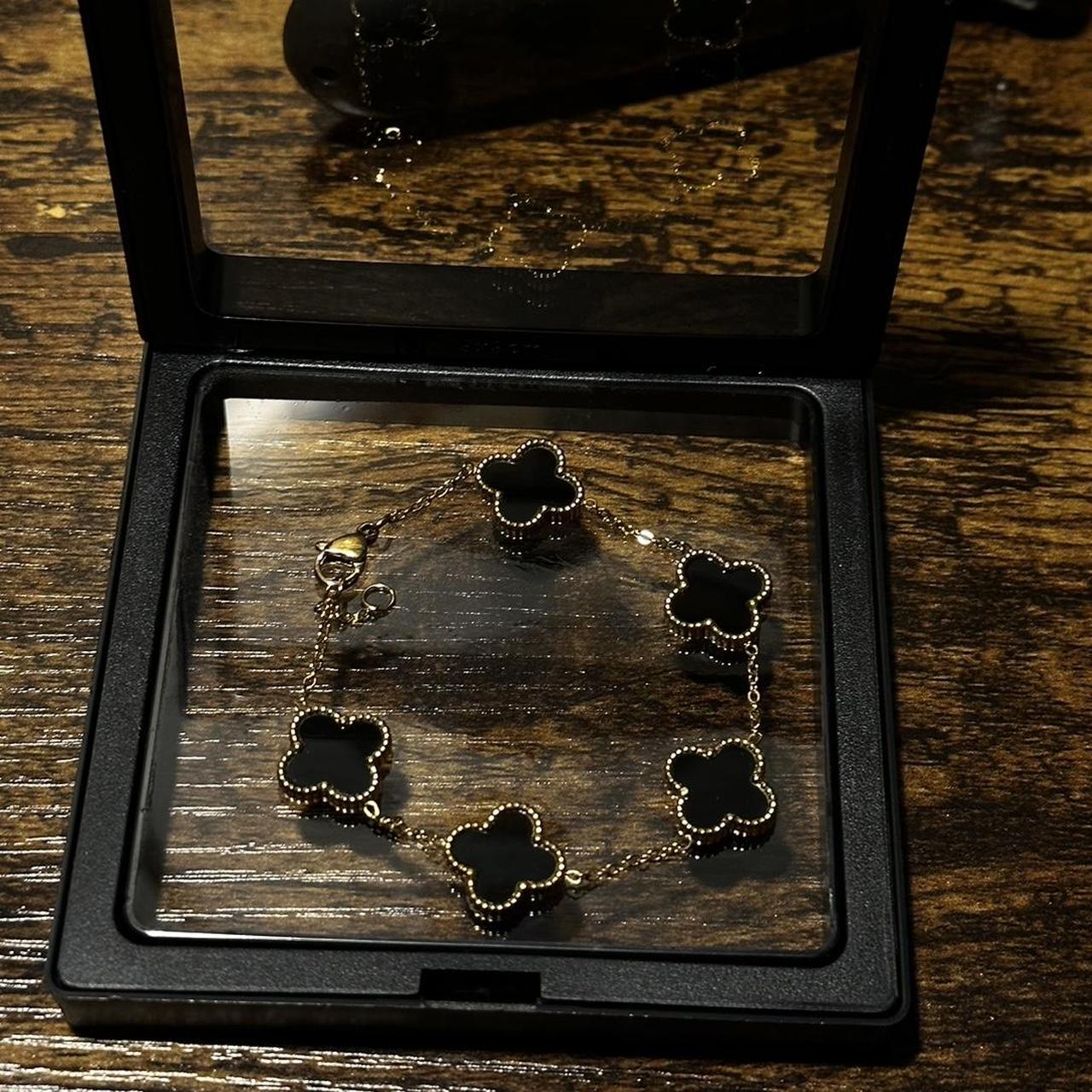 Van Cleef style bracelet Color: Black Open to... - Depop