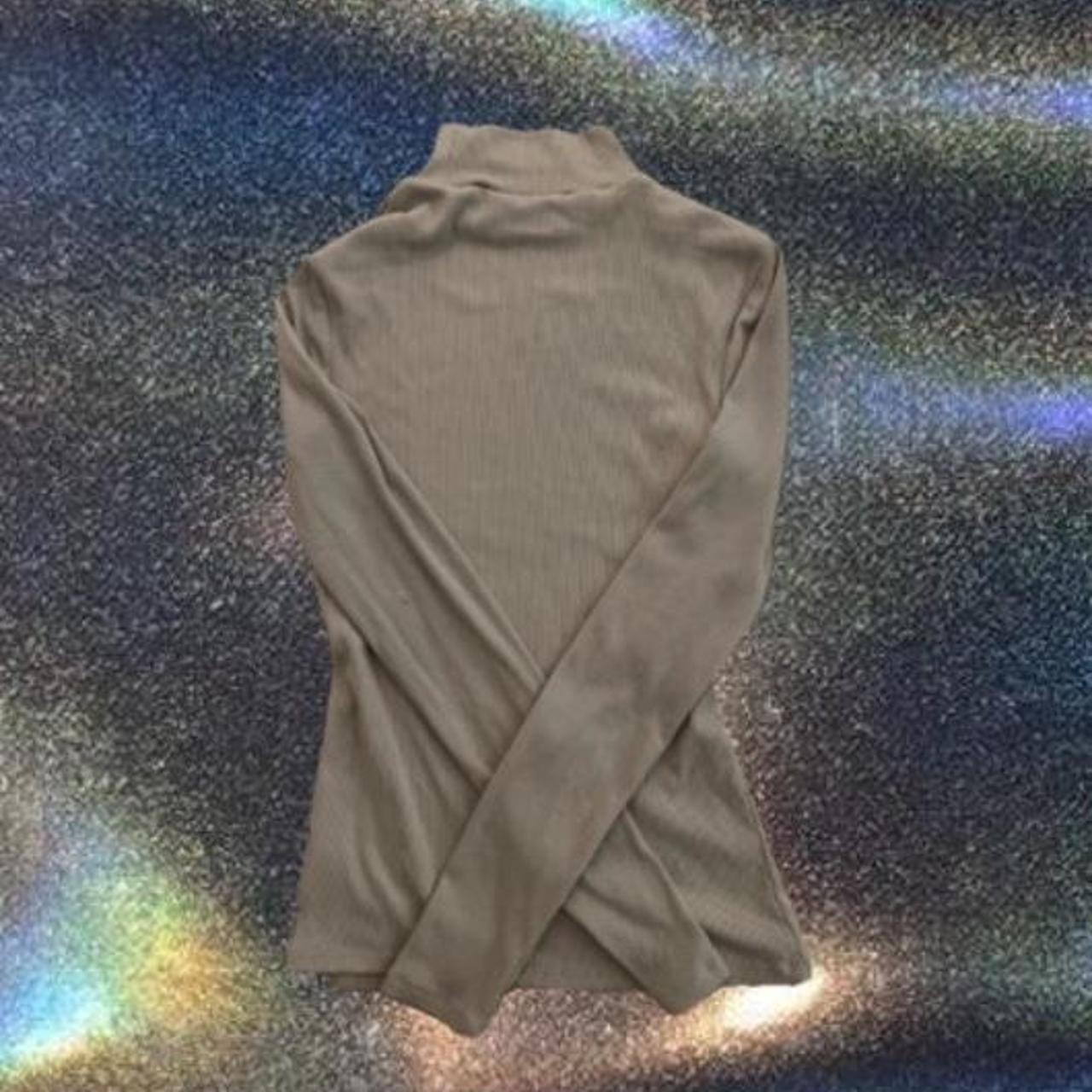 beige turtle neck tight fitting small #turtleneck... - Depop