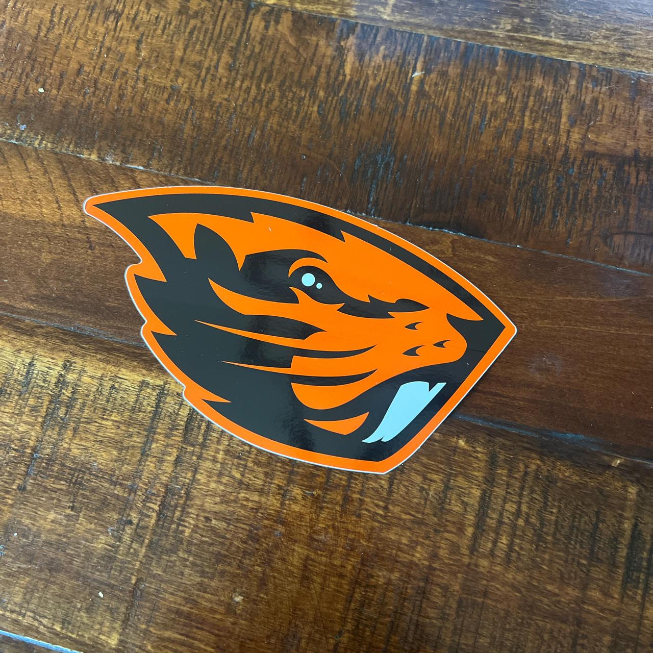 Orange and black Oregon State Beavers sticker #OSU... - Depop