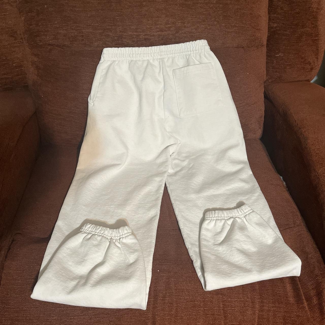 Spider Worldwide Men's White and Grey Joggers-tracksuits | Depop