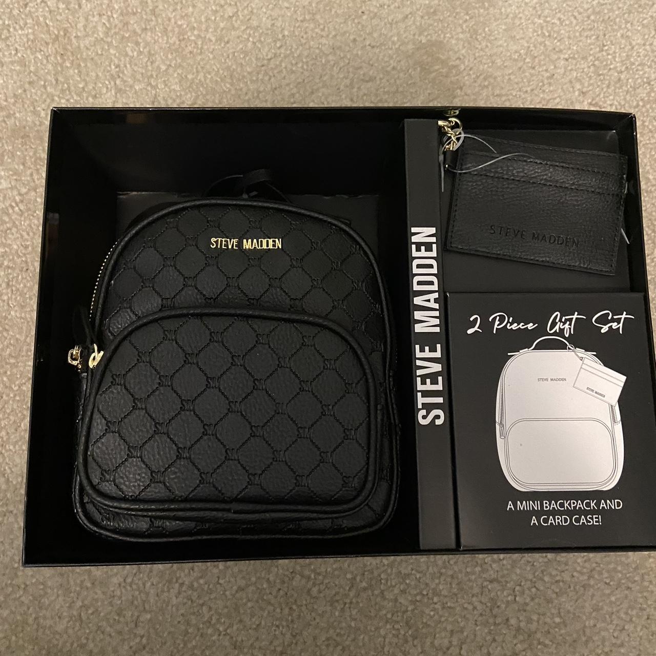 Steve Madden Black Mini Backpack with Wallet #gift... - Depop
