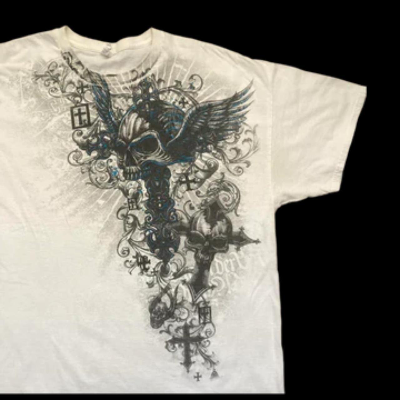 Affliction type shirt (read description)... - Depop