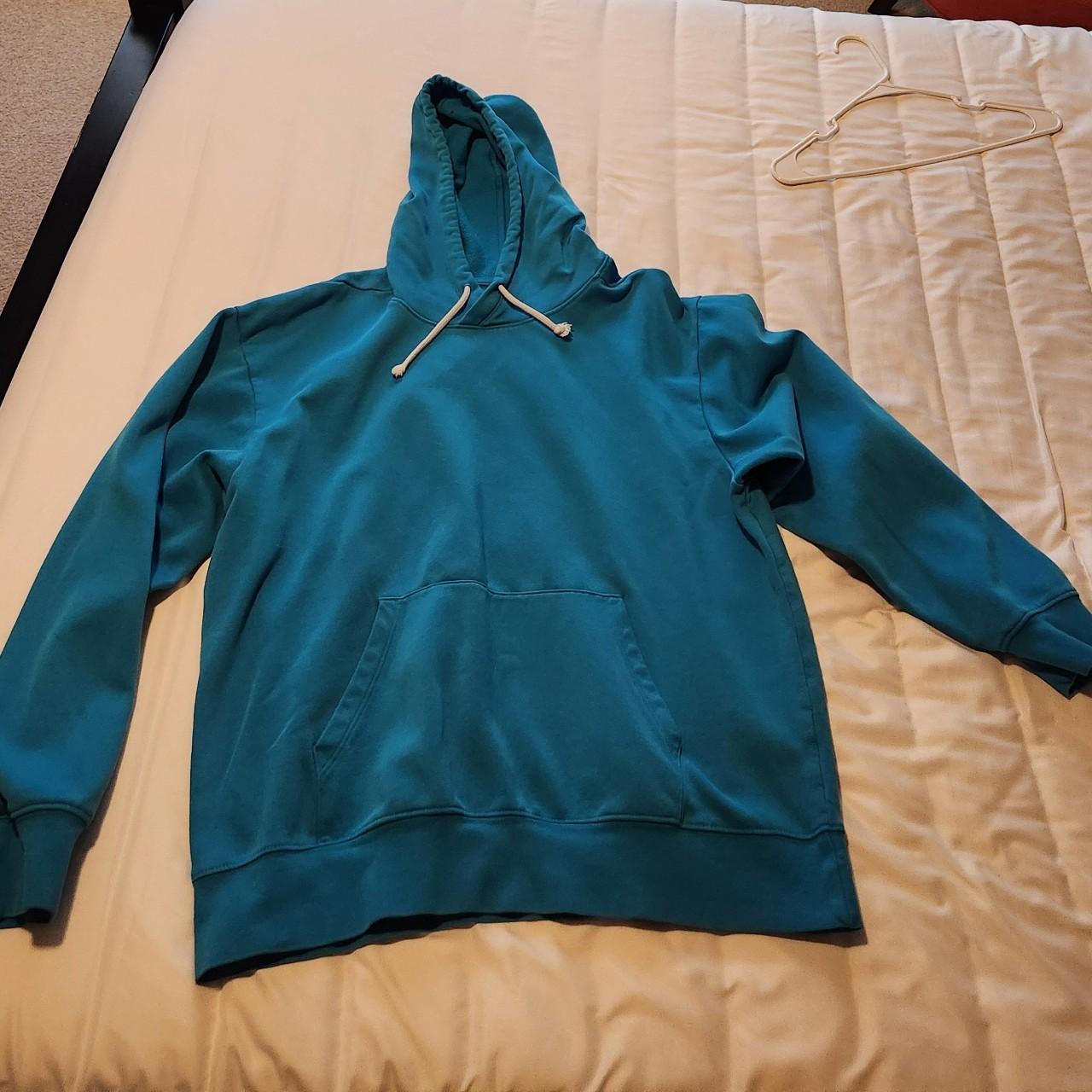 blue bp mens hoodie - large #hoodie - Depop