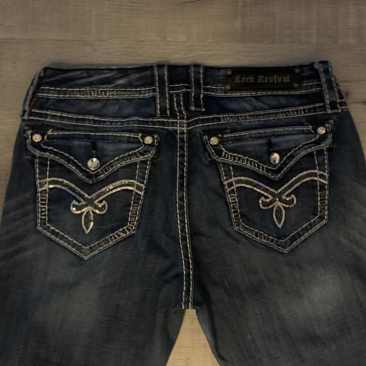 rock revival boot cut jeans size - 27 waist - 14... - Depop