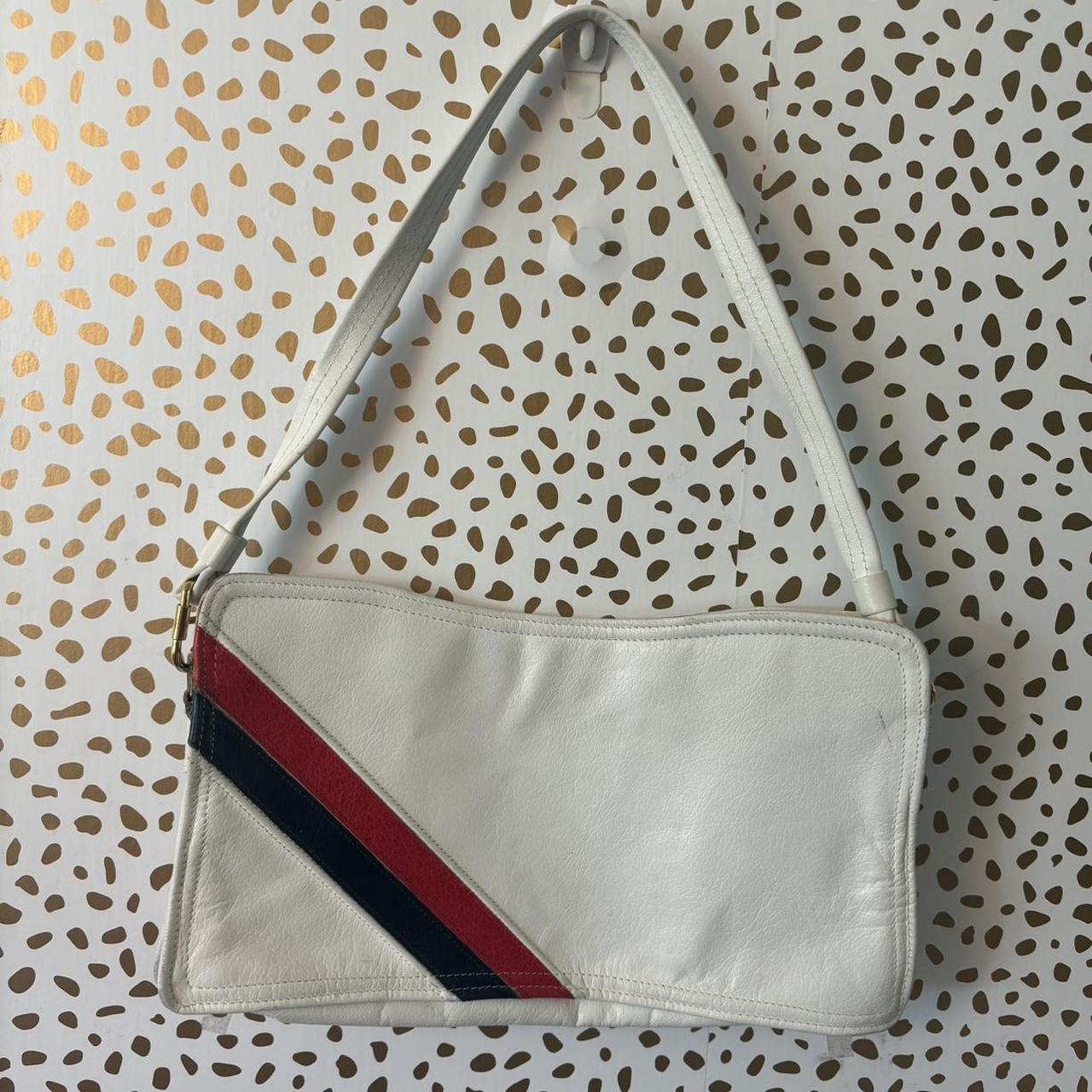 Vintage Jane Shilton white leather handbag. In... - Depop