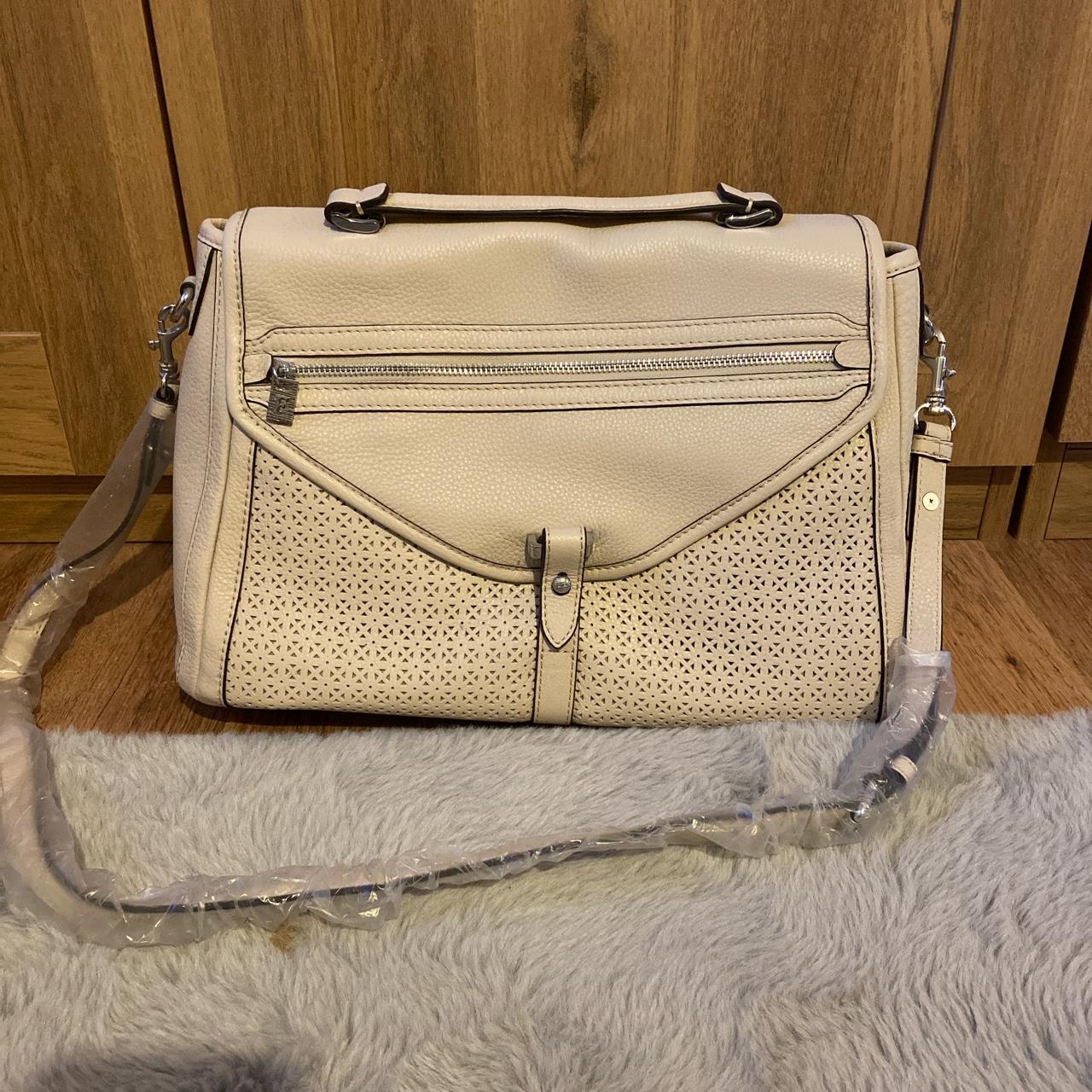 French Connection Women's Tan and Cream Bag | Depop