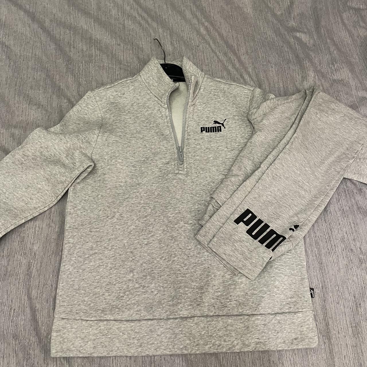 Grey puma leggins & half zip jacket Both size small - Depop