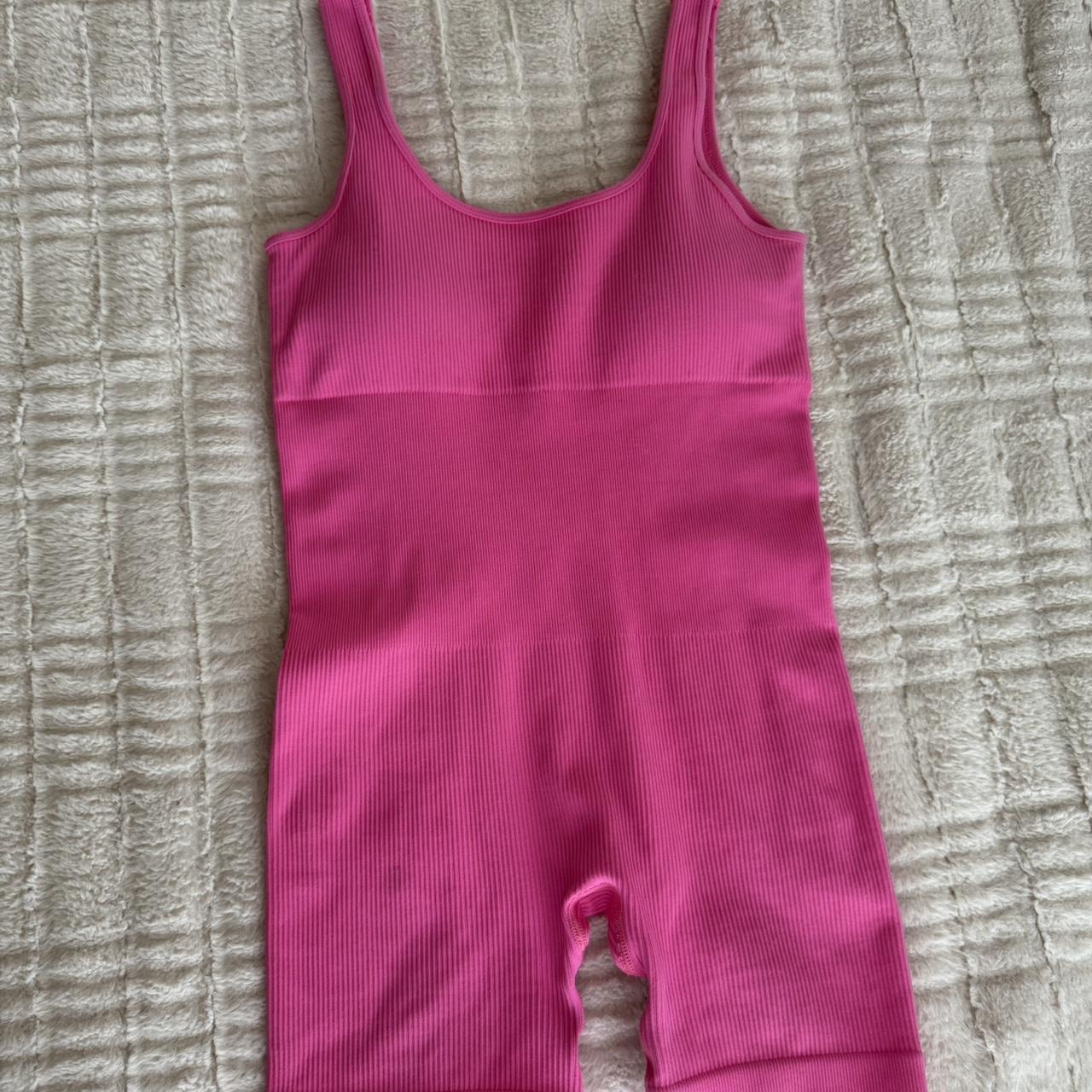 pink athletic body suit/ never worn size S | Depop