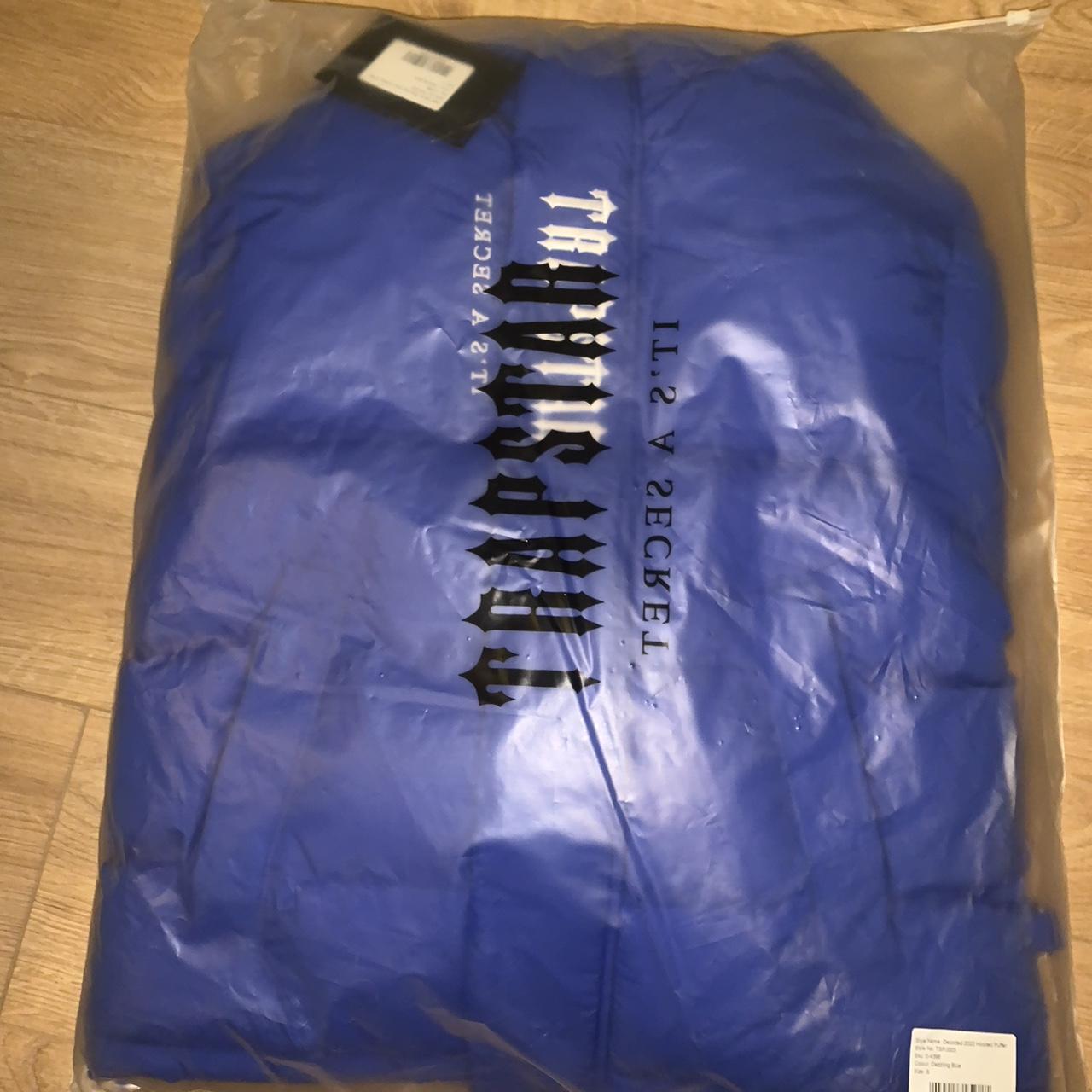 Blue Trapstar puffers available immediately! Proof... - Depop
