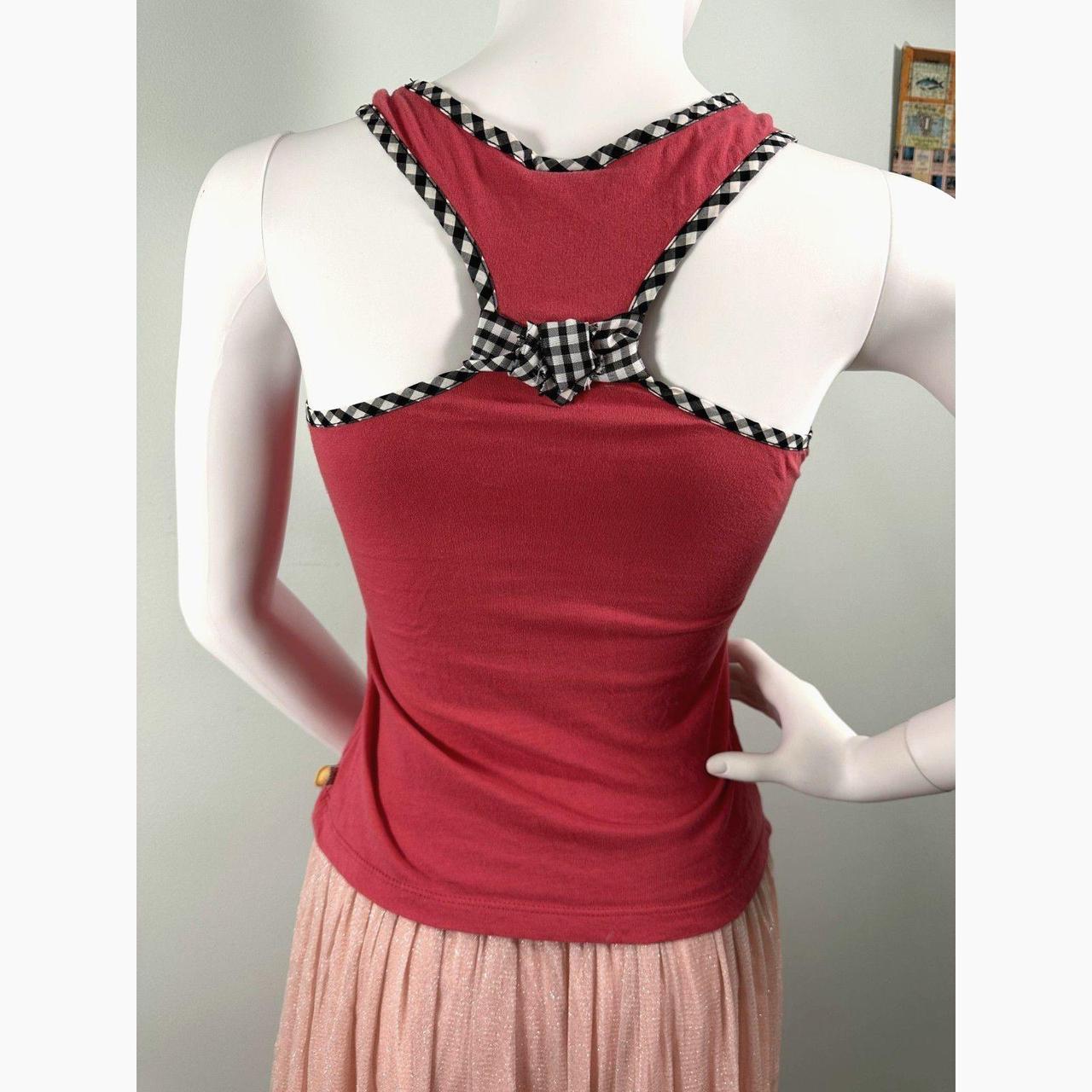 Y2k Harajuku Mini Racerback Tank Top – Raspberry... | Depop