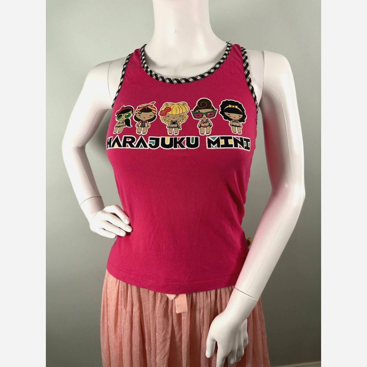Y2k Harajuku Mini Racerback Tank Top – Raspberry... | Depop
