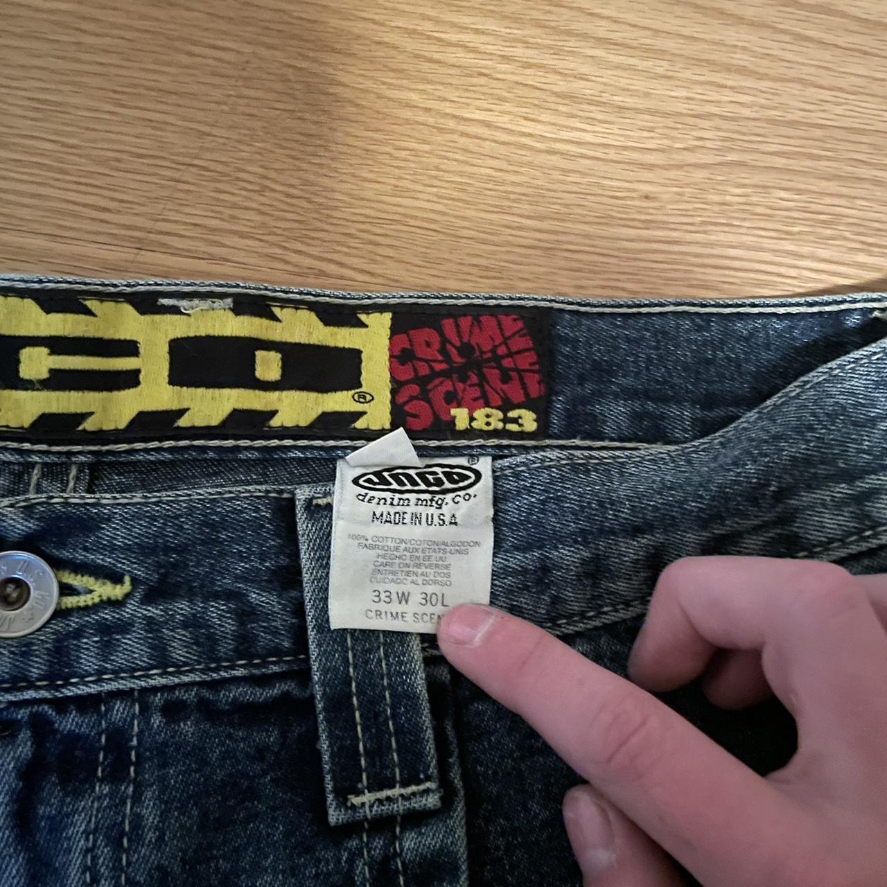 Jnco crime scene jeans ‼️DO NOT BUY‼️ not real... - Depop