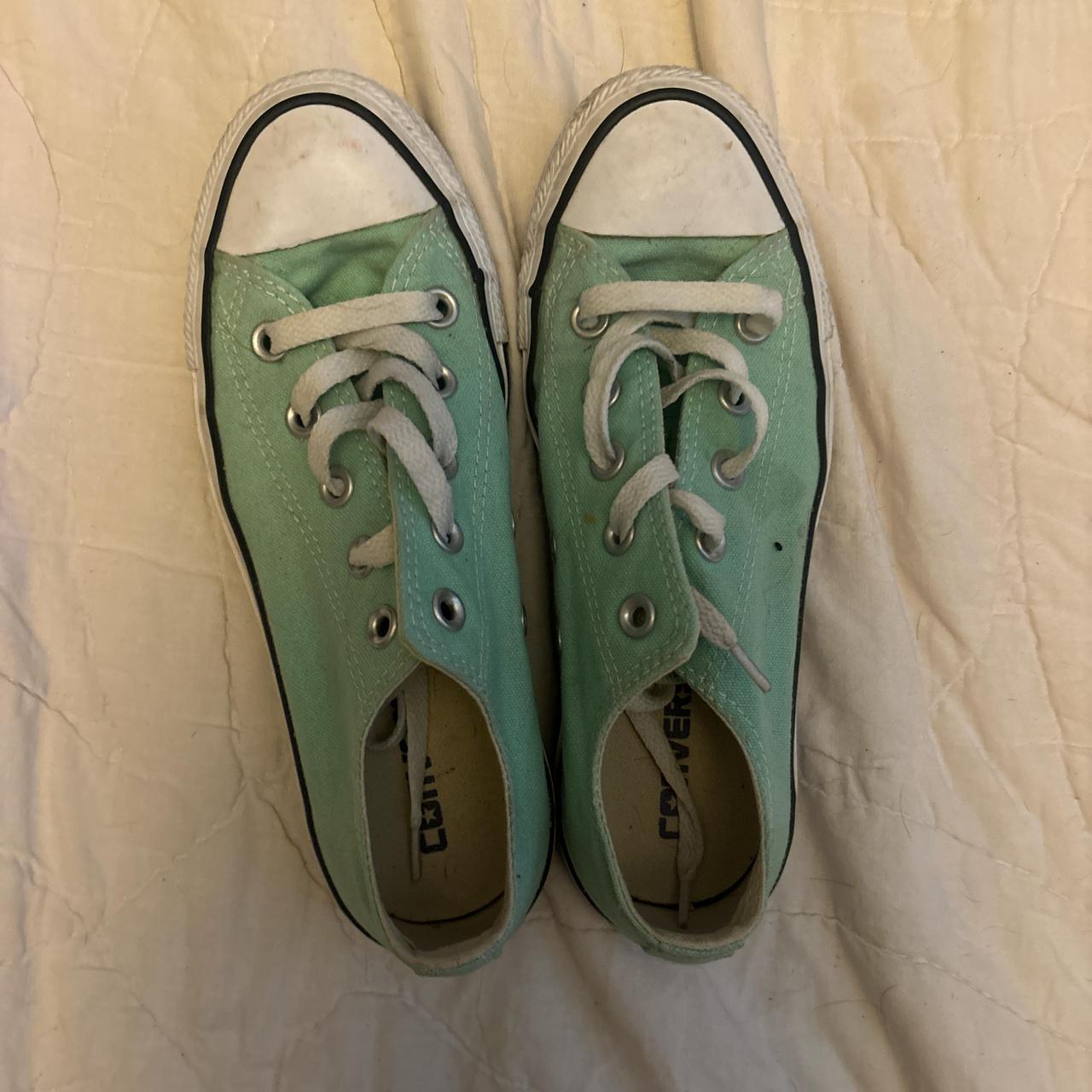 cute teal converse #cons #converse - Depop