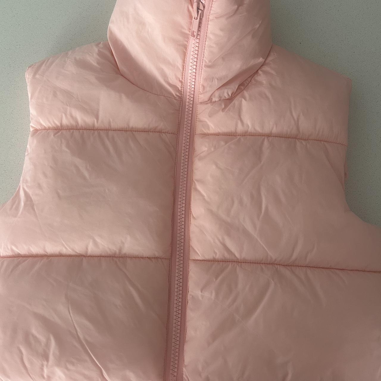 Fuinlote light Pink puffer vest... | Depop