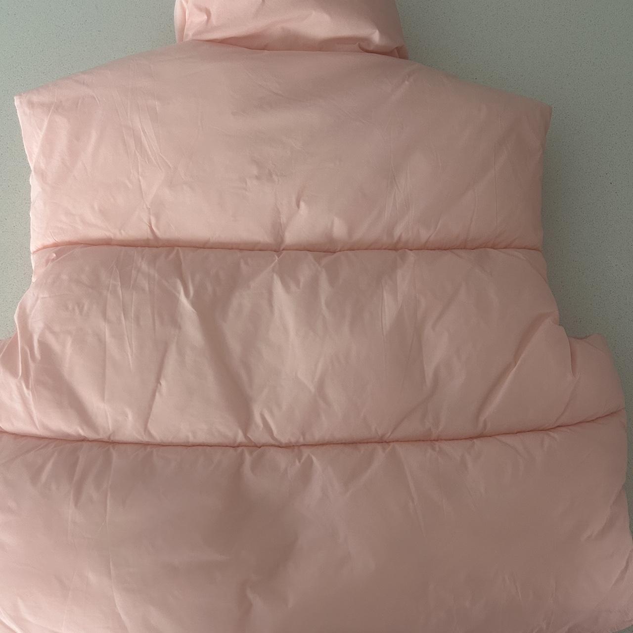 Fuinlote light Pink puffer vest... | Depop