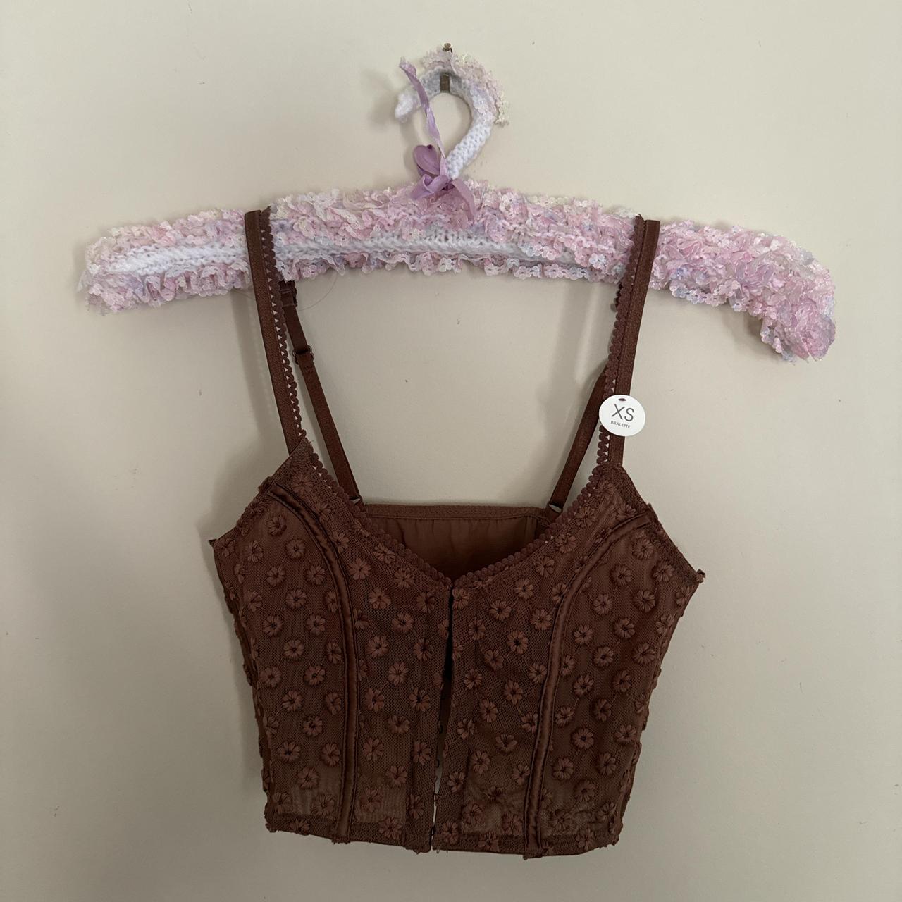 Brown corset / Bralette Please consider doing a... - Depop