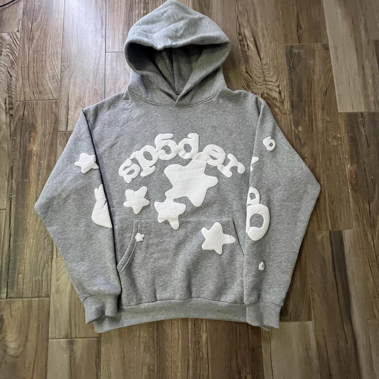 Grey Sp5der hoodie BRAND NEW DM for any... - Depop