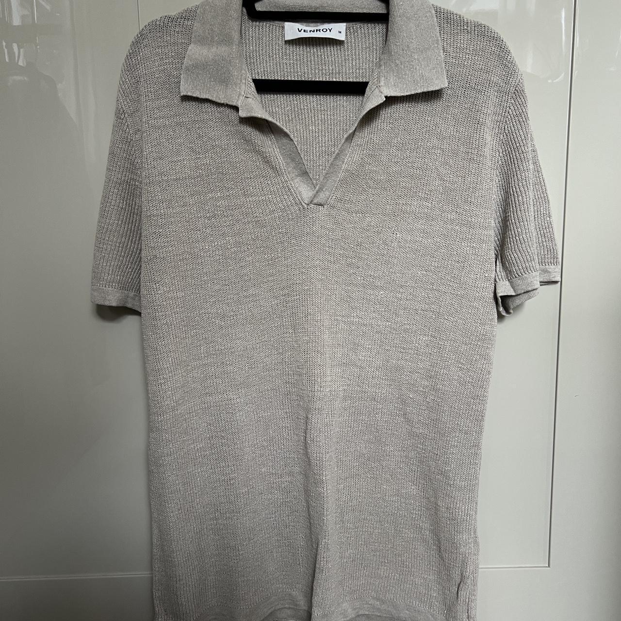 Venroy Rib Knit Polo (size Medium) Worn... - Depop