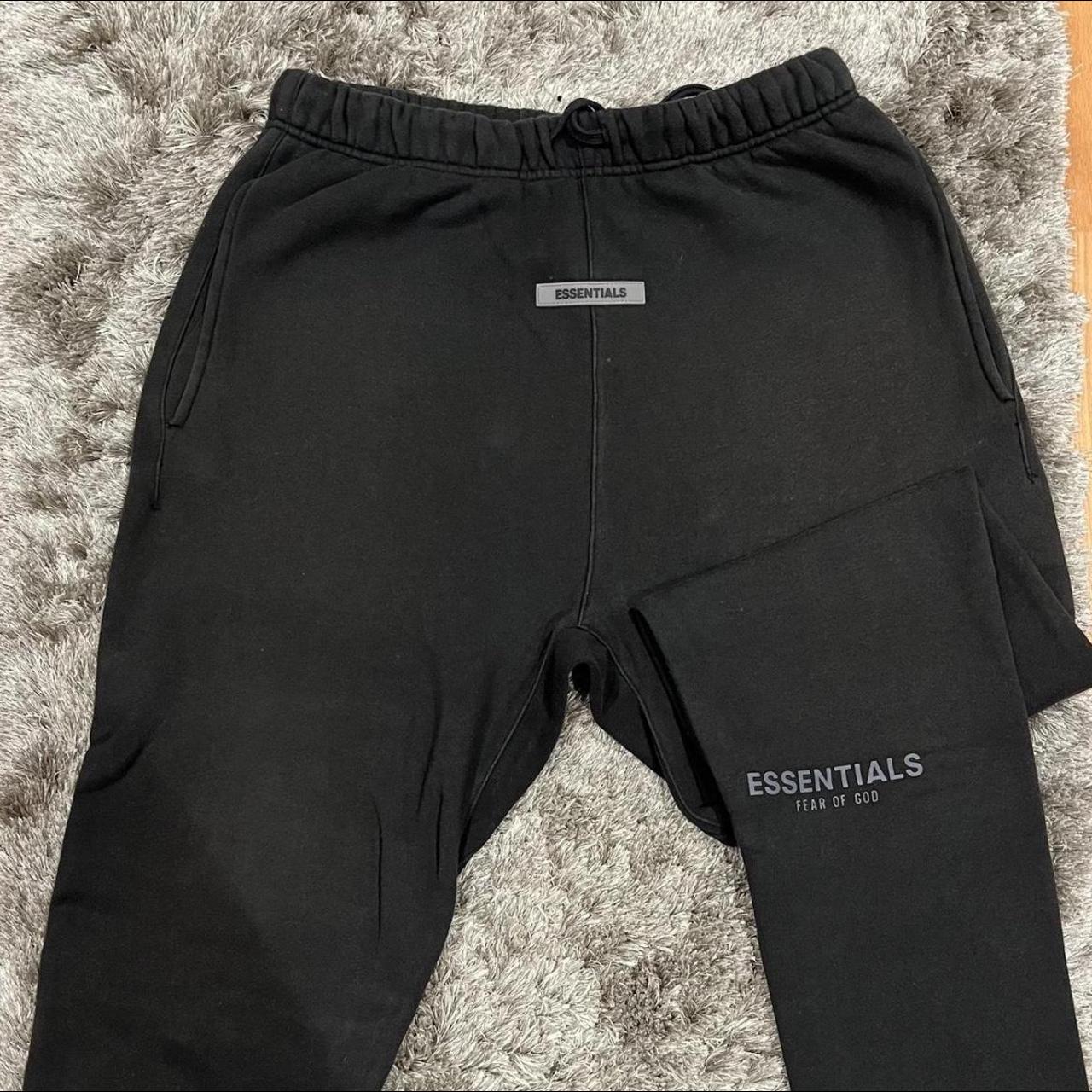Fear of God Essentials Joggers Black Size:... - Depop