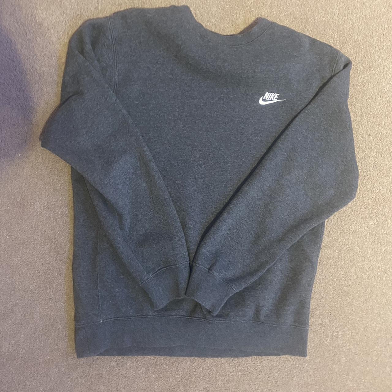 Nike Crew Neck Club Sweatshirt Grey barely worn,... - Depop