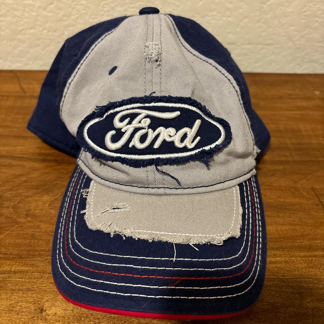 DISTRESSED FORD SNAPBACK HAT 2010 era grey, black,... - Depop
